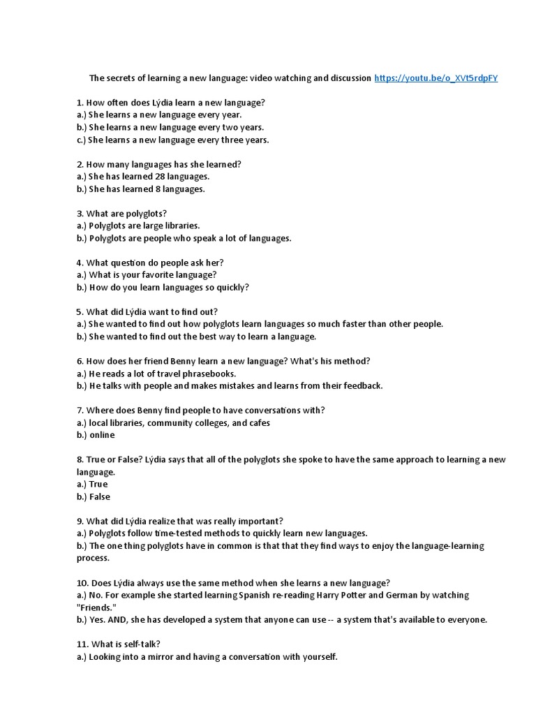 The Secrets of Learning A New Language | PDF | Multilingualism | Cognition