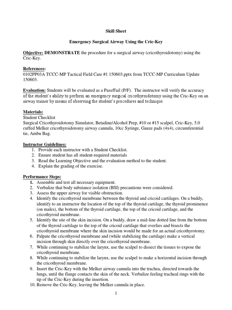 3 Cric Key Skill Sheet | PDF