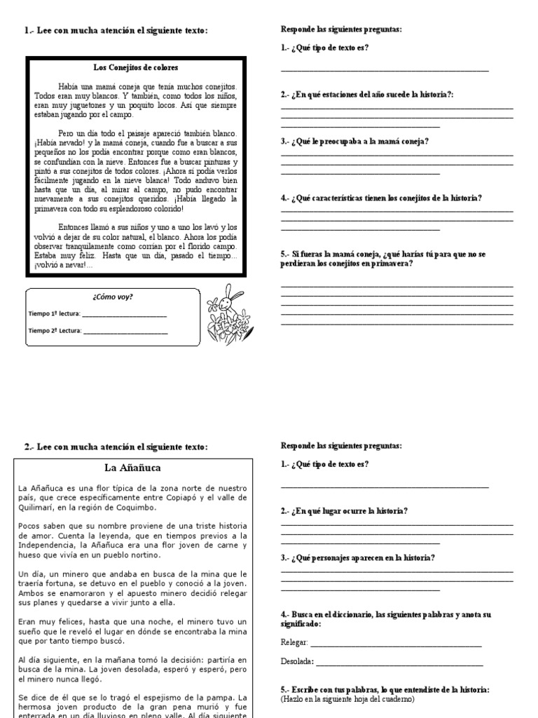 Comprensión Lectora 2° Básico | PDF | Murciélago | Oveja