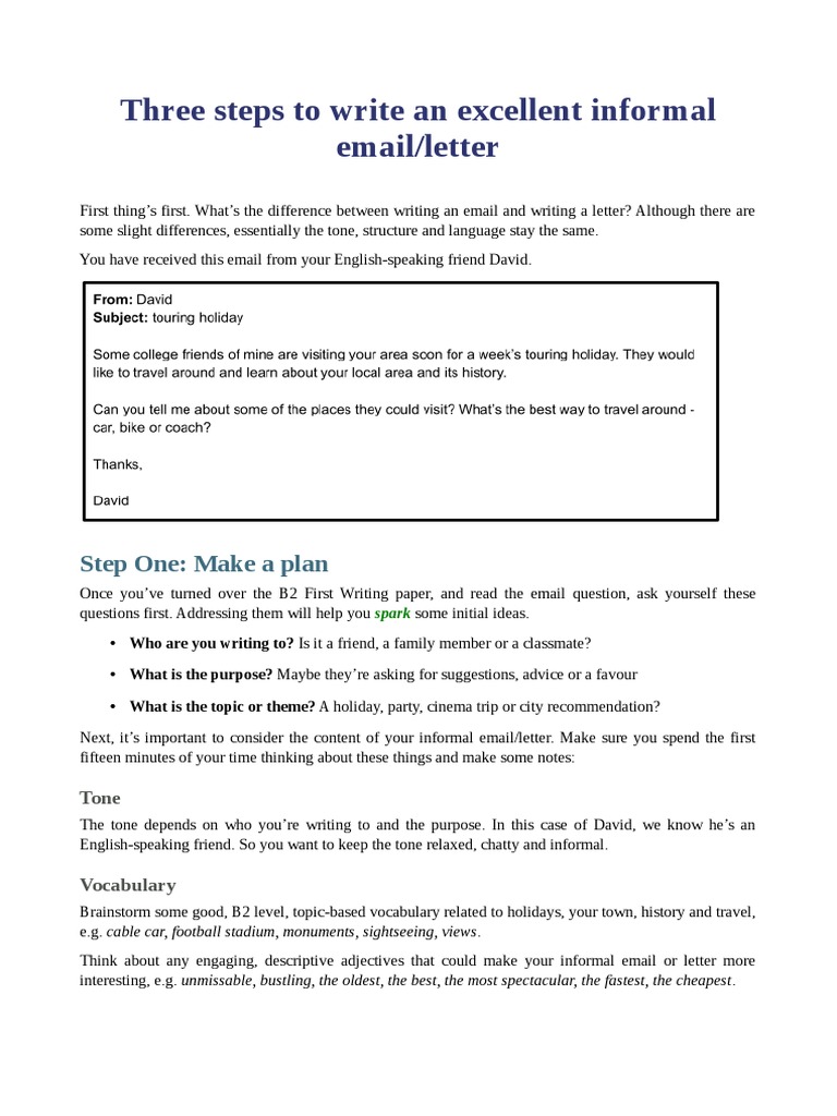 How To Write An Informal Email | PDF | Ellipsis | Language Mechanics