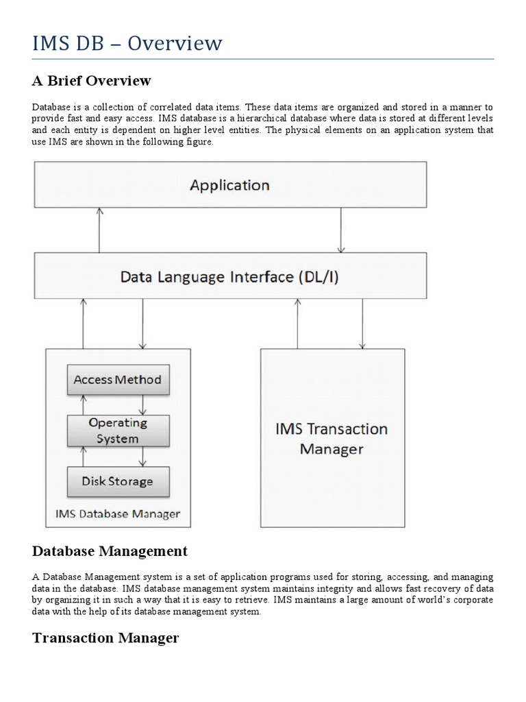 Ims Db Pdf Databases Programming 