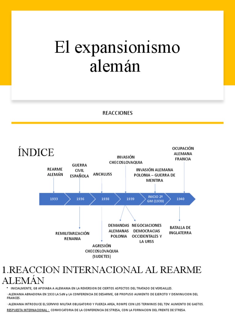 Expansionismo Alemán Reacciones | PDF | Alemania nazi | Tercera ...