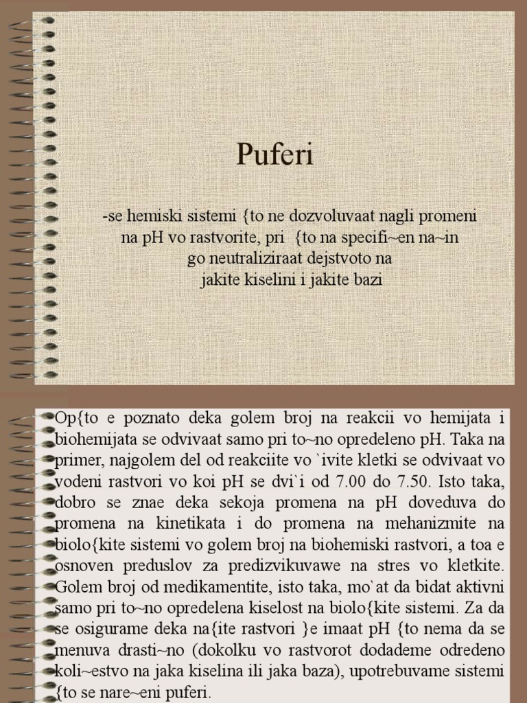 Puferi Hidroliza 15 Farmacija | PDF
