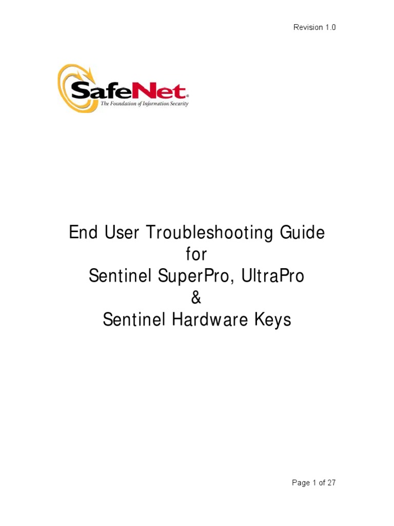 Sentinel Troubleshooting Guide Download Free Pdf Microsoft Windows