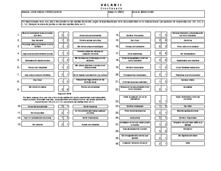 Prueba Valanti Resuelta | PDF