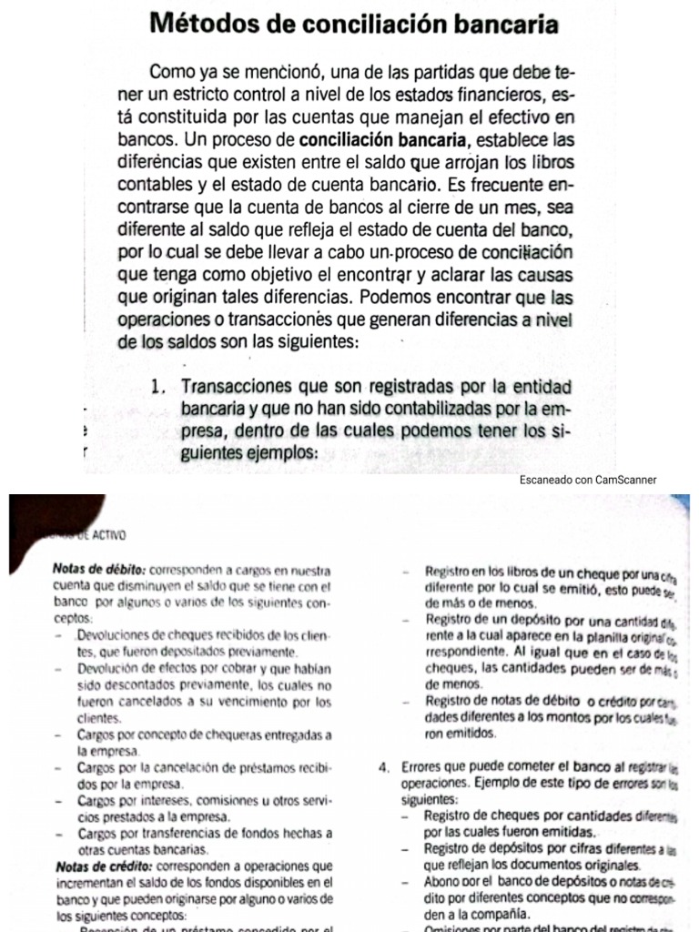 Conciliaciones Bancarias | PDF