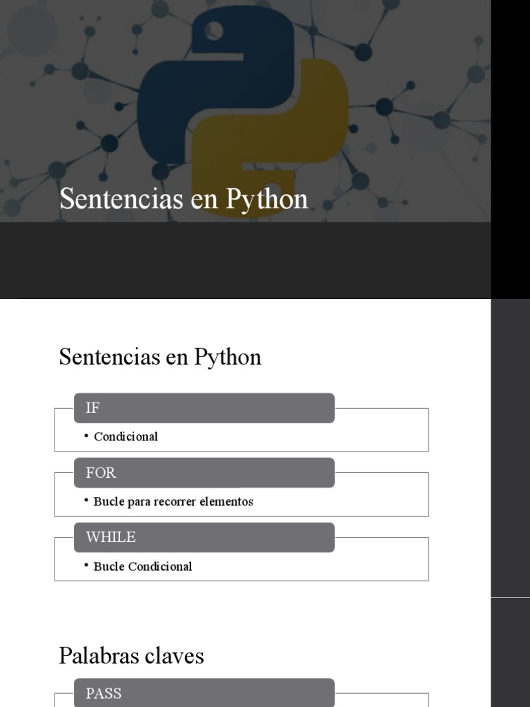 Clase03 - Sentencias Python | PDF | Python (lenguaje de programación ...