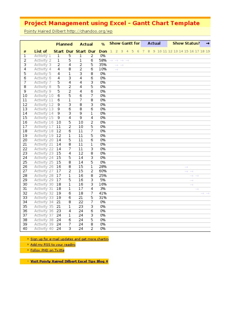 Gantt Chart Project Management Template | PDF | Project Management ...