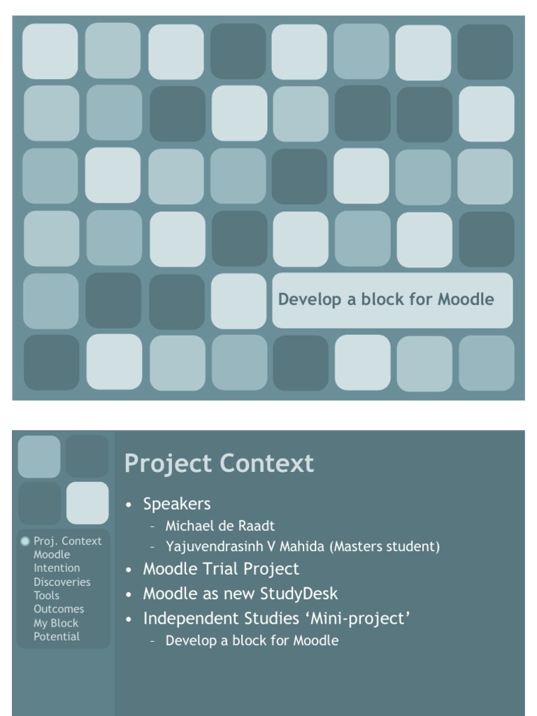 Moodle Block Presentation Pdf Moodle Eclipse Software