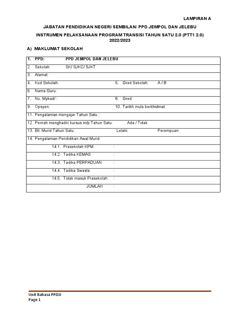 A - Transisi Instrumen 2022 | PDF