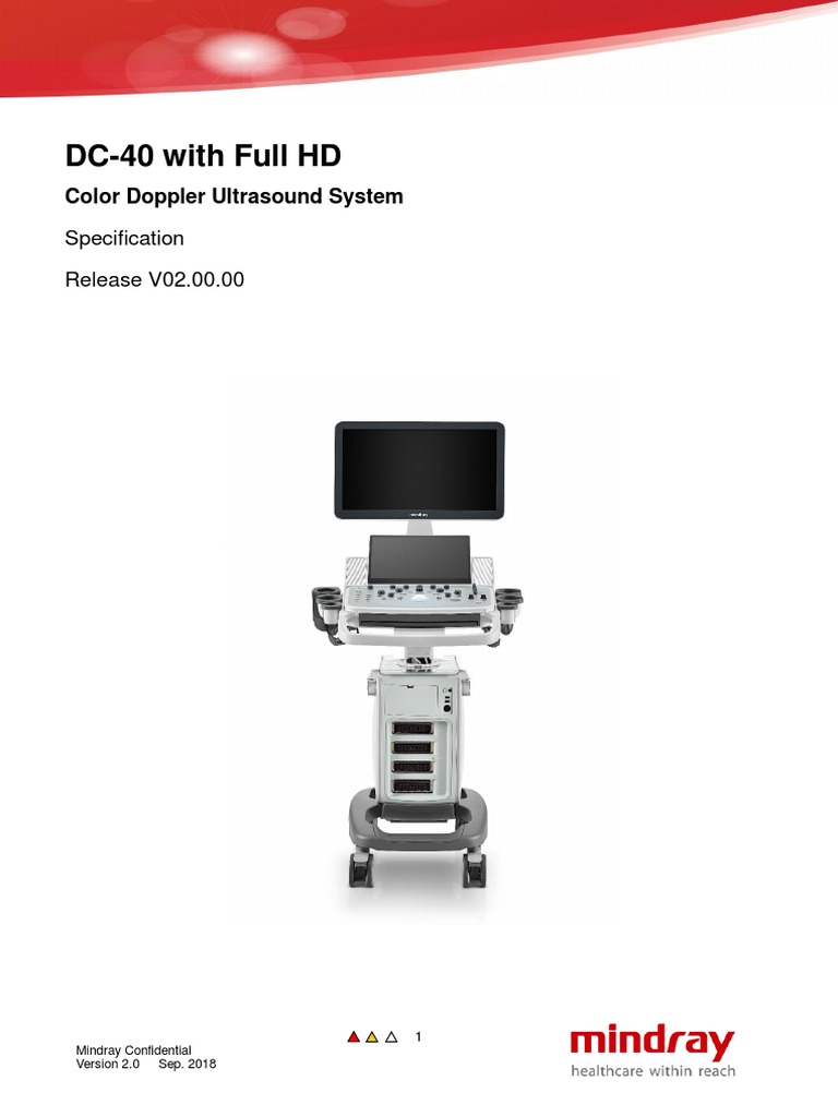 DC-40 With Full HD Specification 181004 | PDF | Medical Ultrasound | Liver