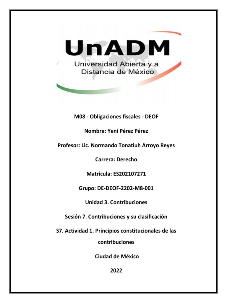 M8 U3 S7 Yepp | PDF | Impuestos | Impuesto sobre la renta