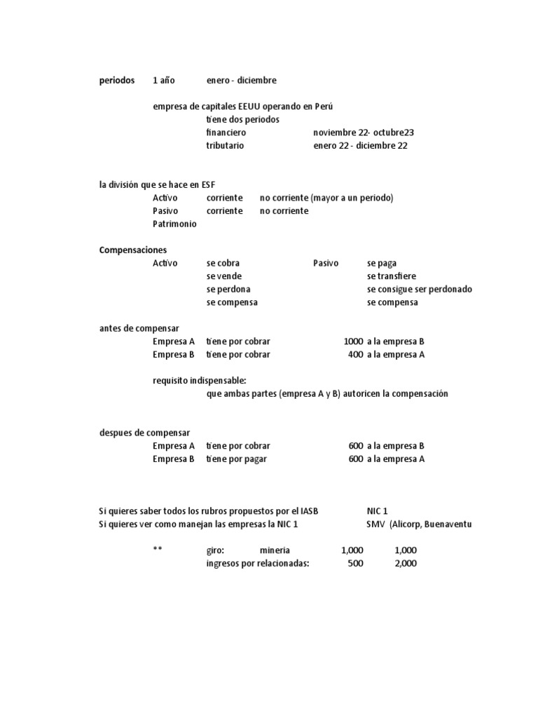 NIC 1 NIC 10 - PANIIF Octubre 2022 | PDF | normas internacionales de ...
