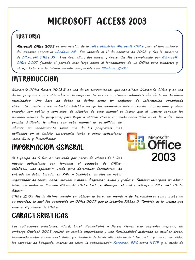 Microsoft Access 2003 | PDF | Microsoft Office | Microsoft