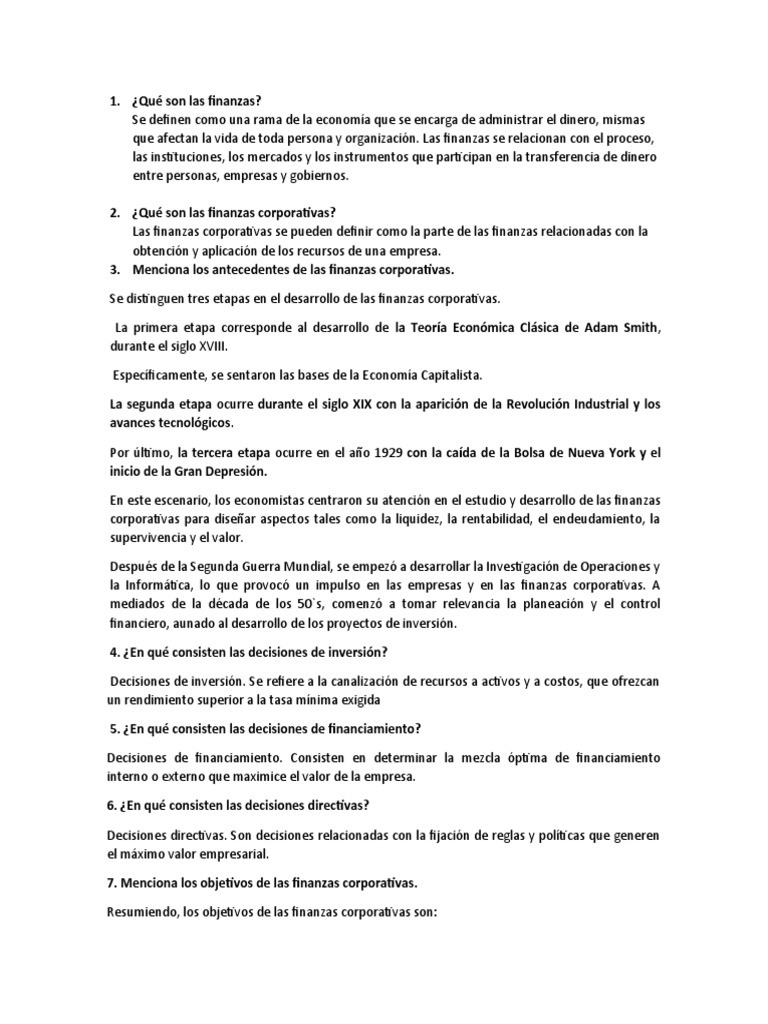 Qué Son Las Finanzas | PDF | Ciencias económicas | Dinero