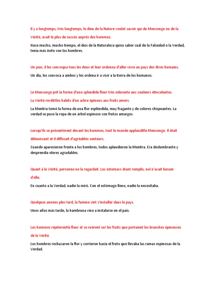 LA VERITE LE MENSONgE | PDF