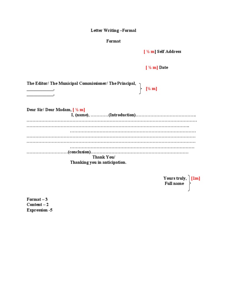 Formal Letter Format | PDF
