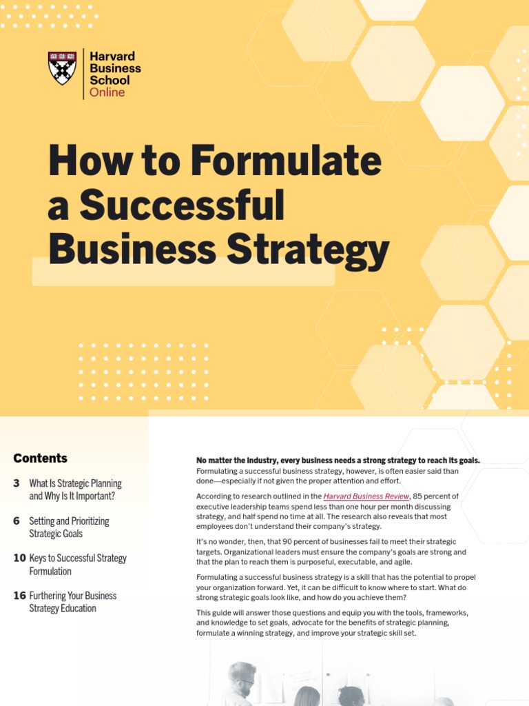 How To Formulate Successful Business Strategy | PDF | Strategic ...