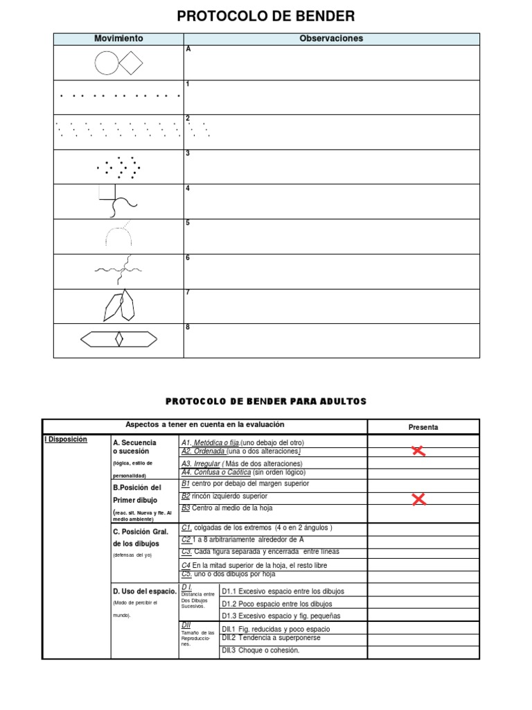 Bender para Adultos - Protocolo | PDF | Ajedrez