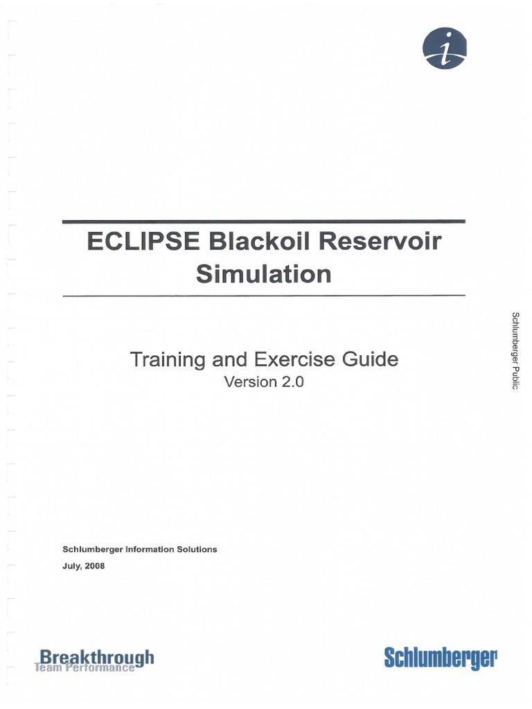 Eclipse 100 Black Oil Course Manual - 1 | PDF