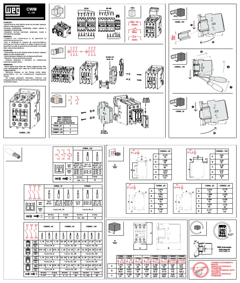 WEG Installation Instructions Instrucciones de Instalacion Instrucoes ...