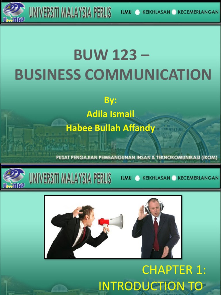 Chapter 1 - Introduction To Business Communication | PDF