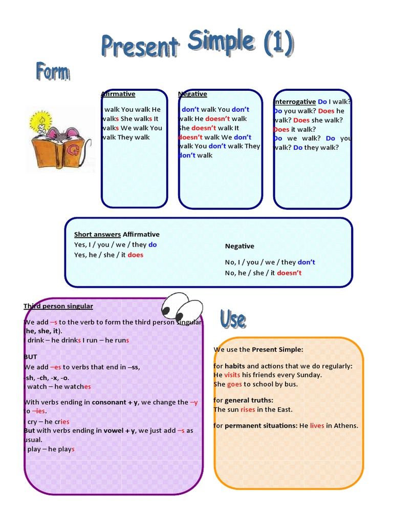 (Template) PRESENT SIMPLE | PDF | Language Families | Cognition