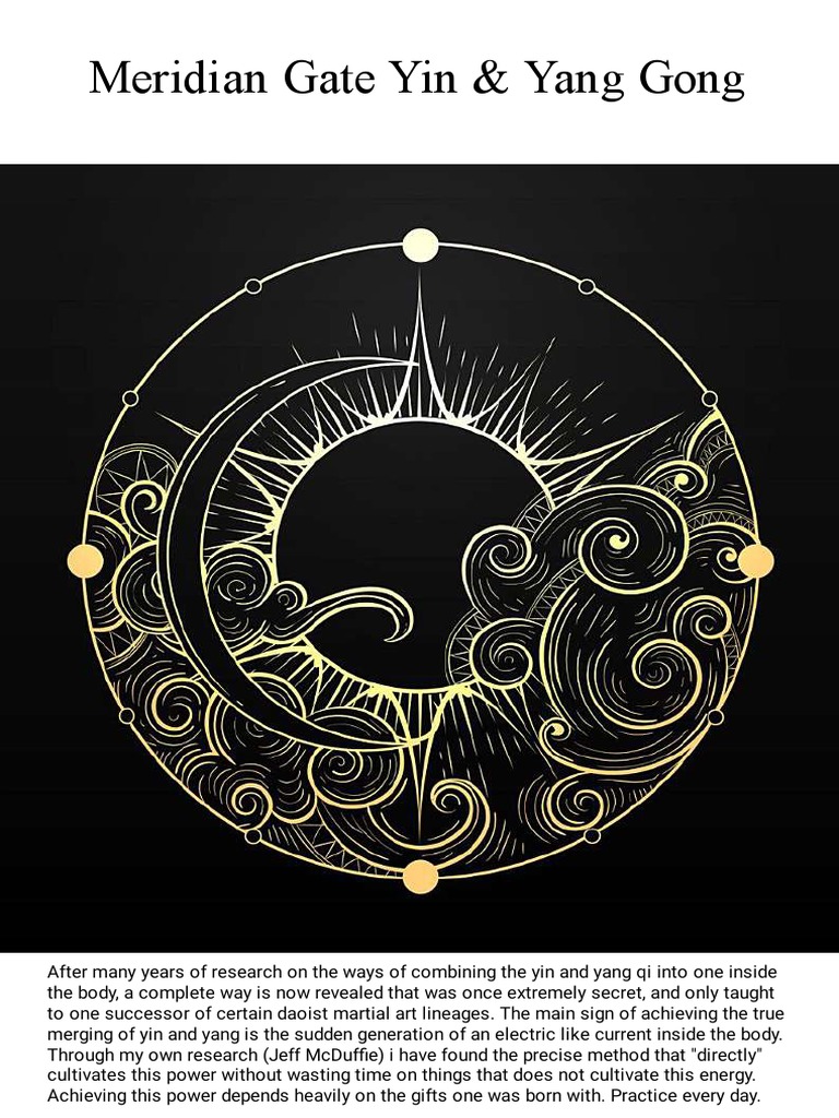 Meridian Gate Yin & Yang Gong | PDF | Breathing | Qi