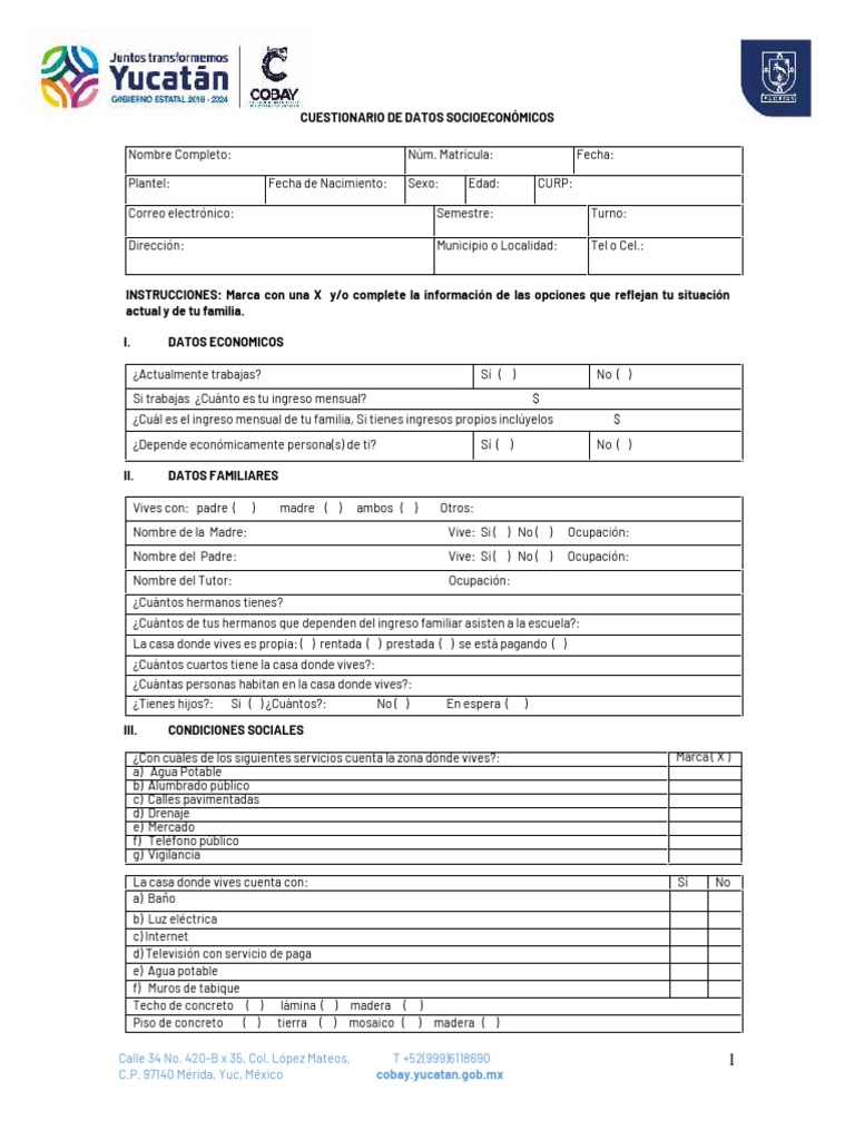 Cuestionario y Actualizacion de Datos Academicos | PDF | Privacidad de ...