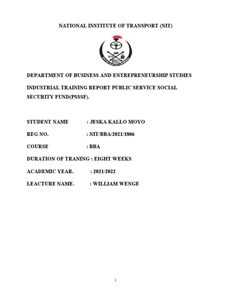 Jeska Final Report PSSF | PDF