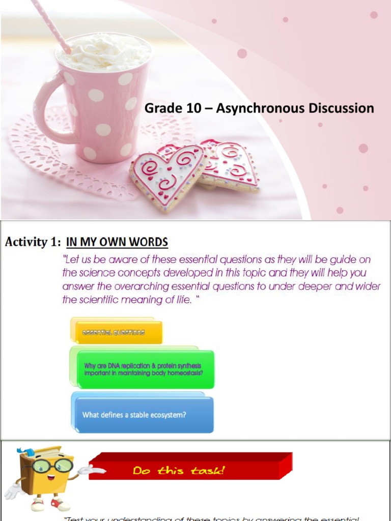 Grade 10 Asynchronous Discussion Pdf Dna Base Pair