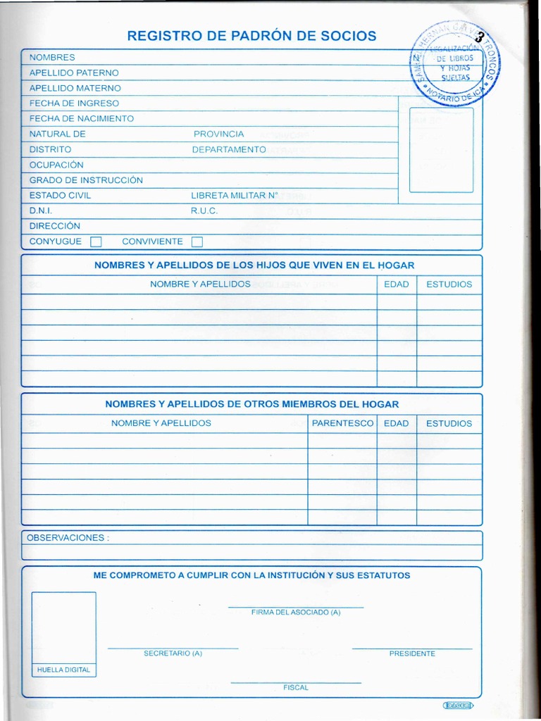 Hoja Del Libro Padron JCM | PDF