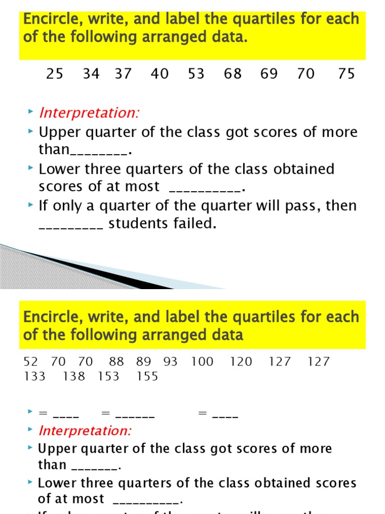 Grade 10 Quartiles Pdf Quartile Multiple Choice