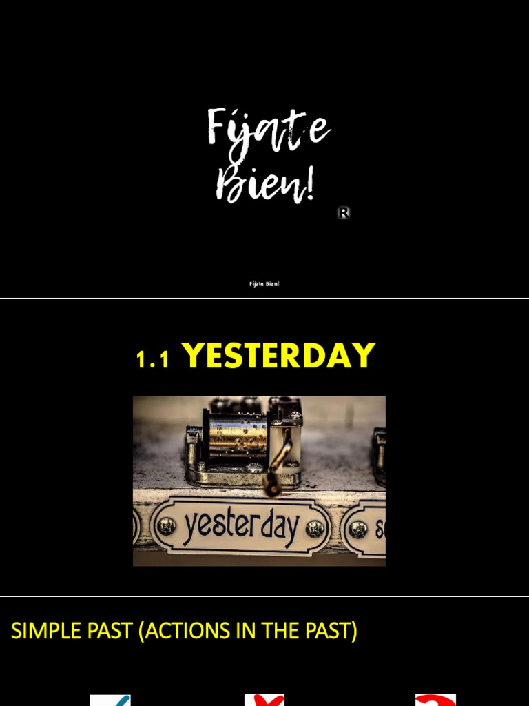 Grammar Review Yesterday - Today - Tomorrow | PDF | Language Arts ...