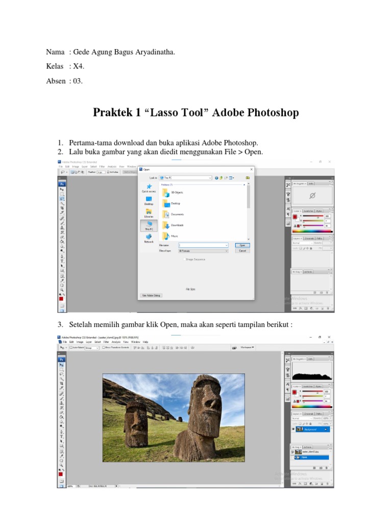 Panduan Lasso Tool Photoshop | PDF