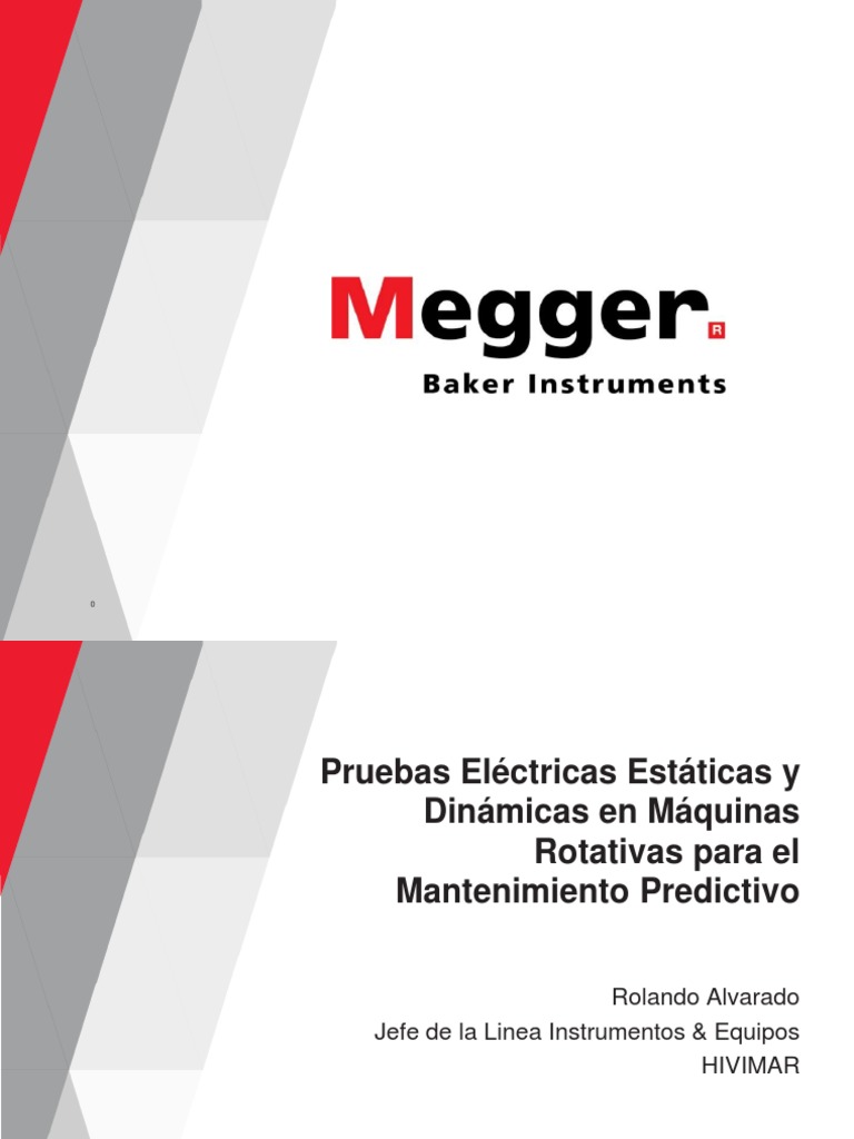 Estatico y Dinamico - Presentación Equipos Megger - 2 | PDF | Aislador ...