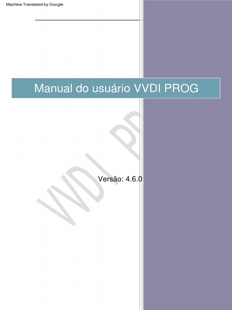 Vvdi Prog Manual | PDF | Memória de Somente Leitura (ROM) | Memória Flash