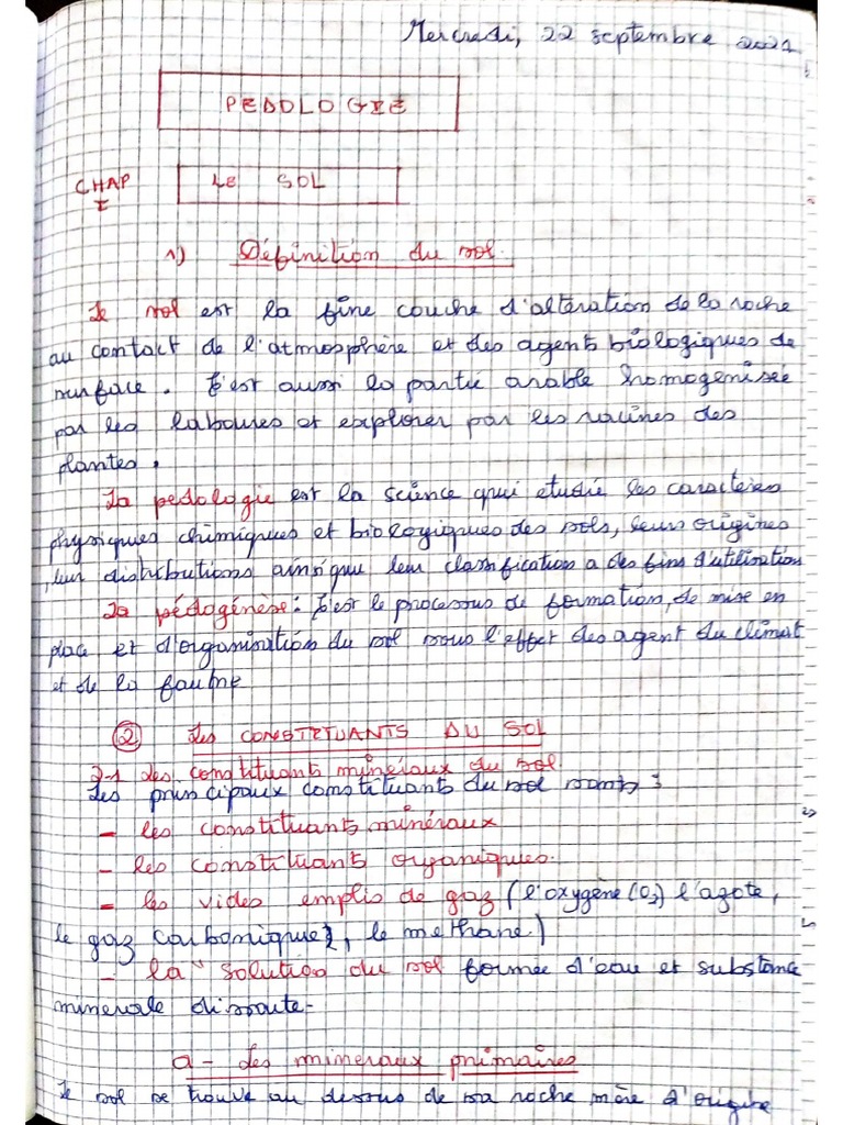 Pedologie (M. Atchom) | PDF