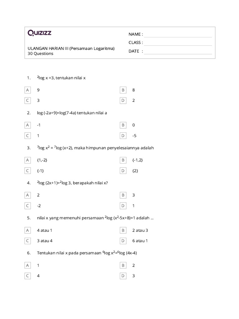 Persamaan Logaritma Pdf