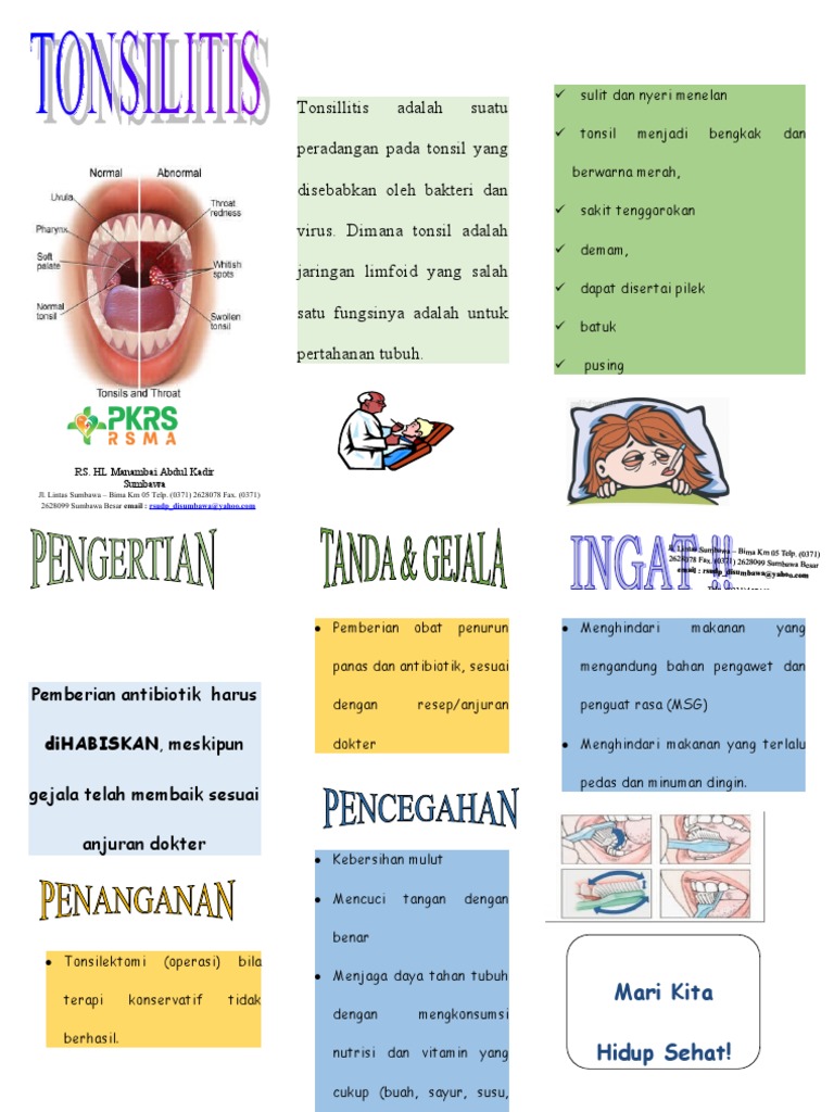 Leaflet Tonsilitis | PDF