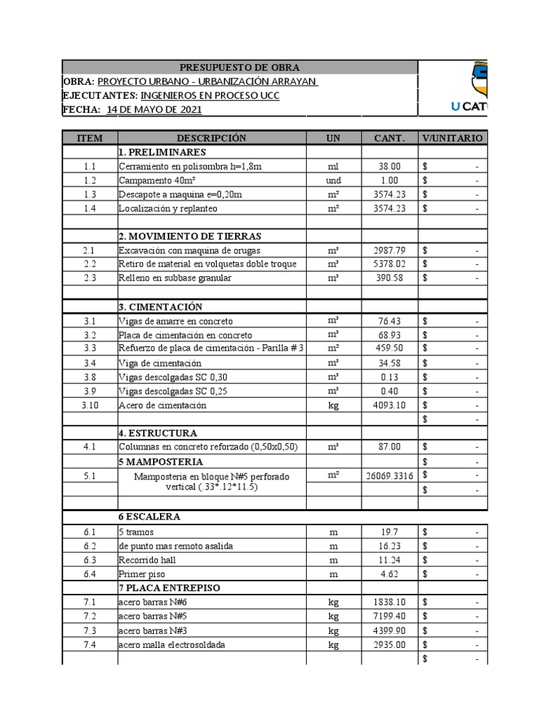 Proyecto Urbanización Arrayan | PDF