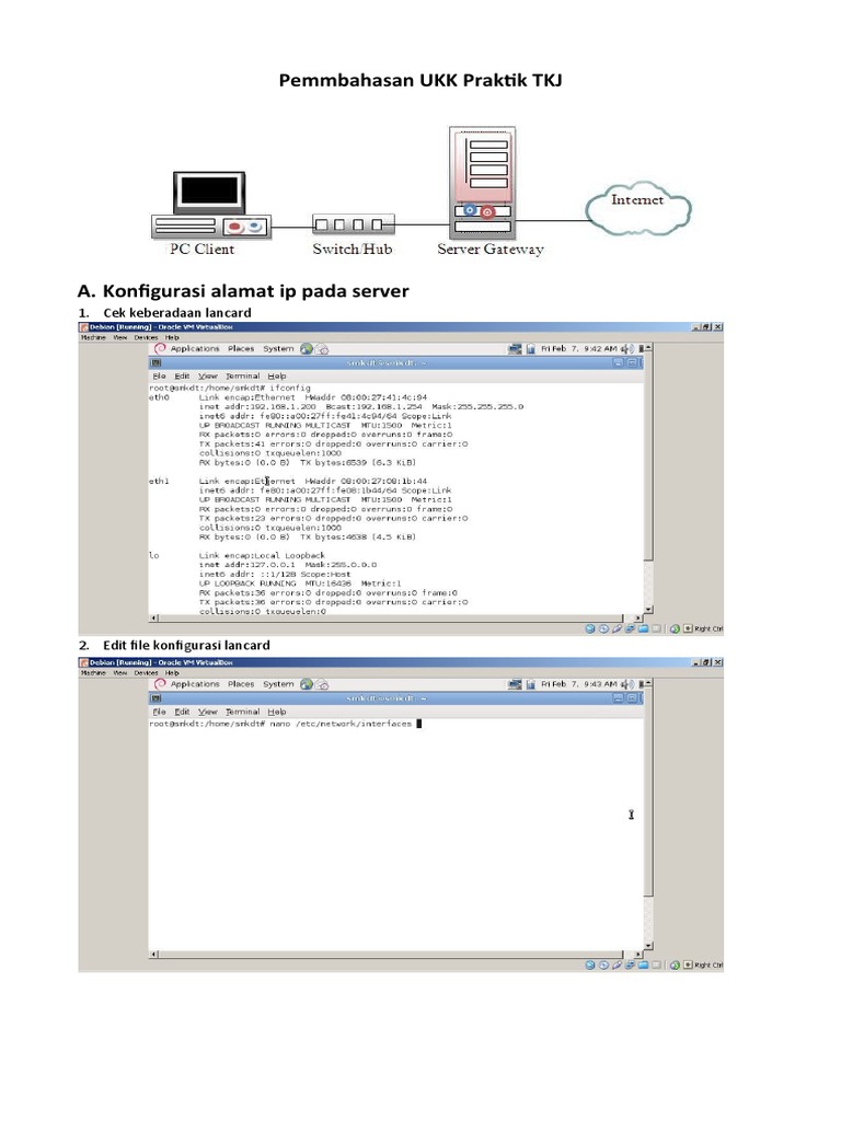 Pembahasan UKK TKJ (Gateway Dan Proxy Server) Debian 6 | PDF