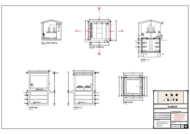 Diseño y Planos de Mausoleos Modernos | PDF