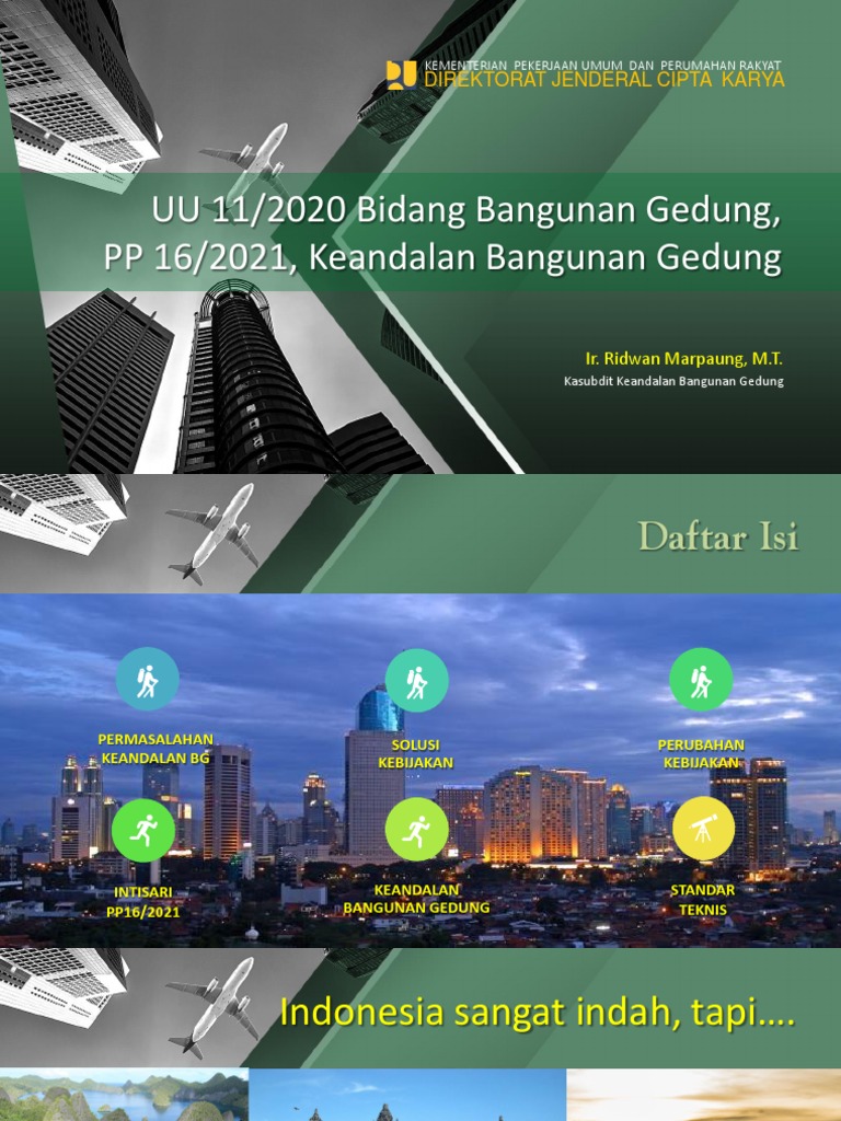 Materi Kasubdit KBG - UU Cipta Kerja & PP 16-2021 | PDF
