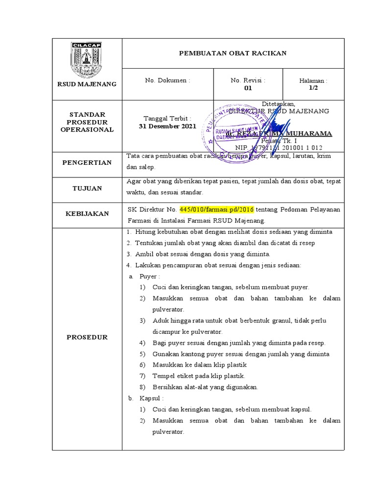 Pembuatan Obat Racikan | PDF