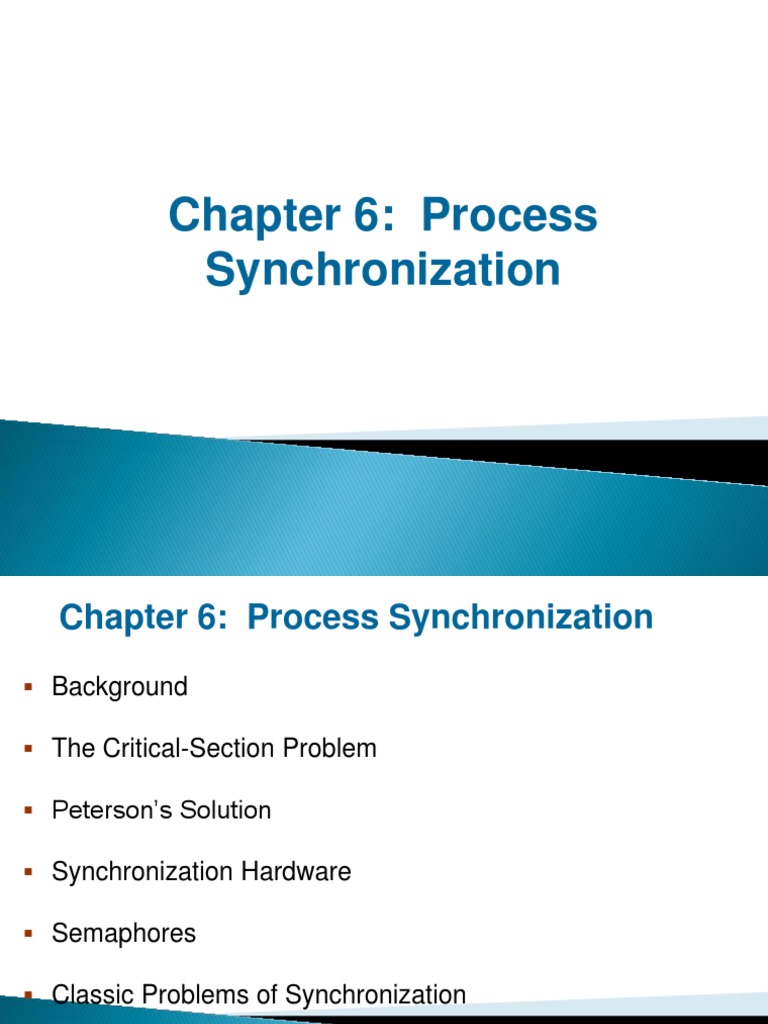Os Module2 3 Synchronization Pdf Process Computing Synchronization