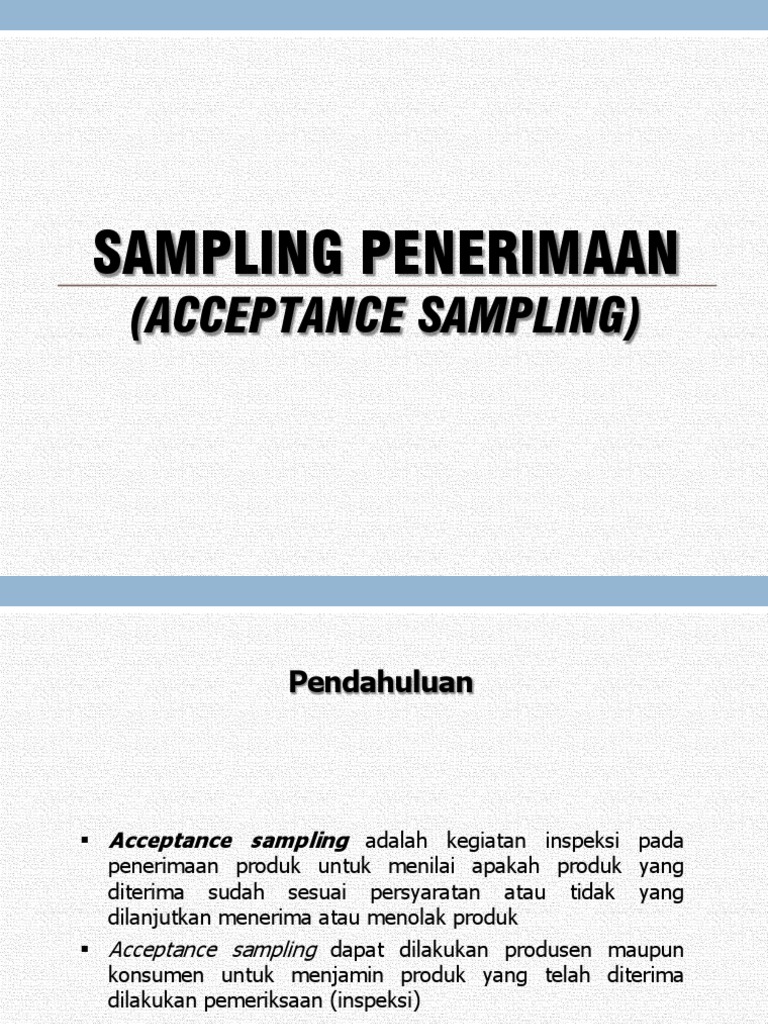 Rencana Sampling Tunggal | PDF