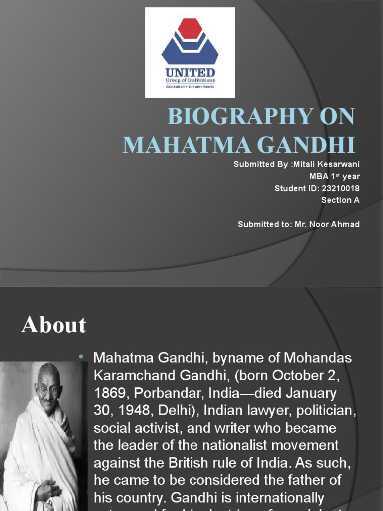 Mahatma Gandhi: Life and Legacy | PDF | Mahatma Gandhi | Social Movements