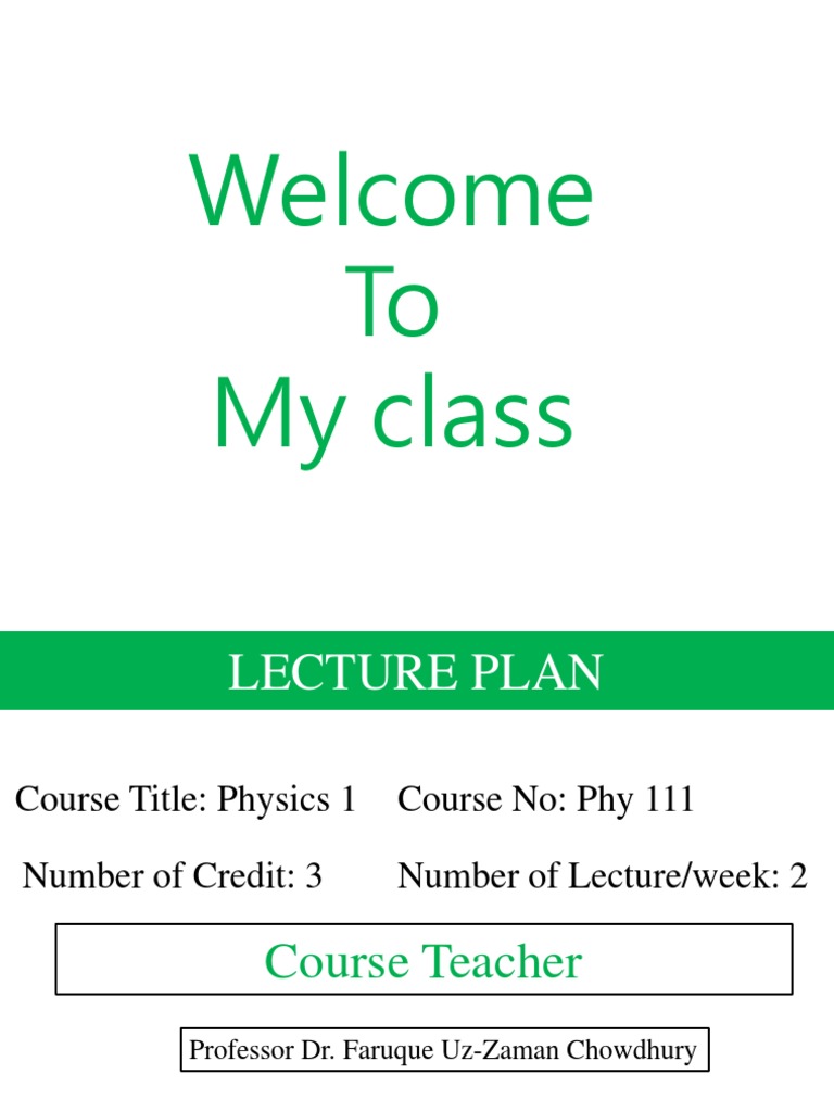 Welcome To My Class | PDF | Waves | Oscillation