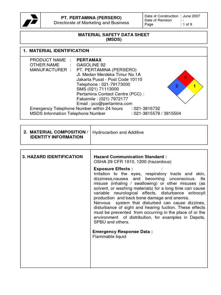 Pertamax - English | PDF | Combustion | Dangerous Goods
